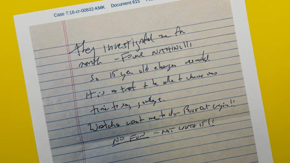 Handwriting On Newly Released Note Matches One Found After Epstein’s ...