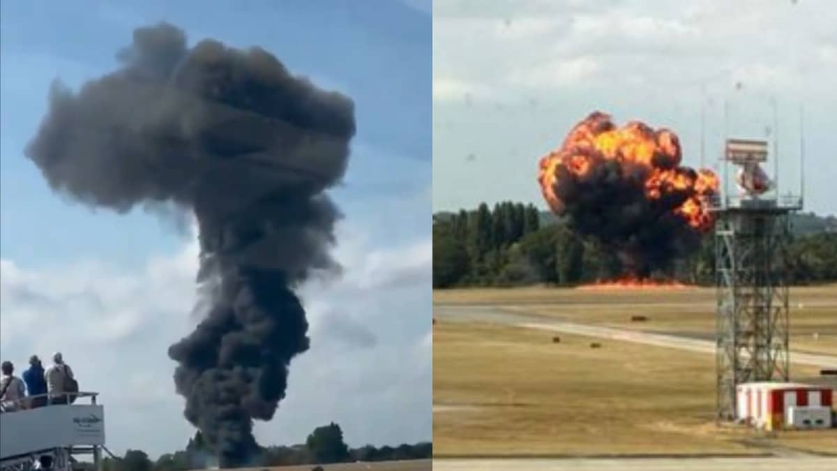 Video Captures Moment Private Plane Explodes Into Fireball at London ...