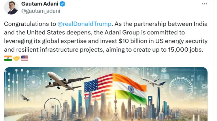 Adani Commits $10 Billion to US Energy and Infra Projects, Aims to ...