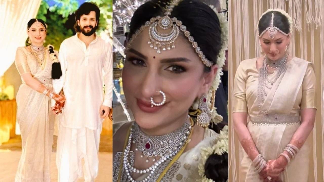 Akhil Akkineni's Wife Zainab Ravdjee Turns Into South Indian Bride Sans Surya Chandra Vanka ...