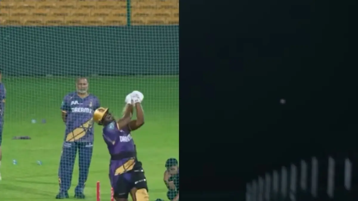 IPL 2025: KKR's Andre Russell Hits Gigantic Six In Training Session ...
