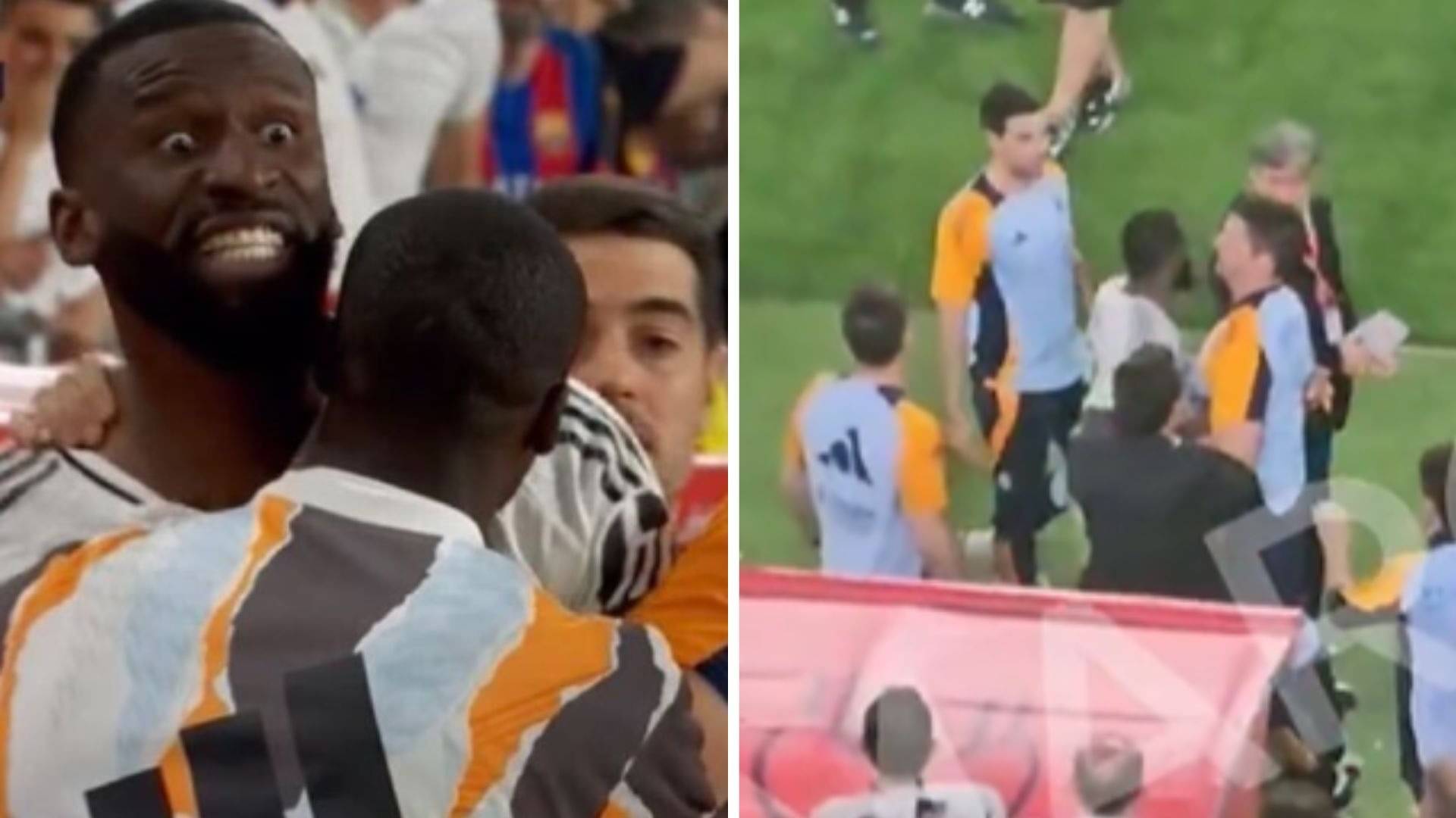 Shocking Footage of Real Madrid's Antonio Rudiger Trying to Attack Referee During Copa Del Rey ...