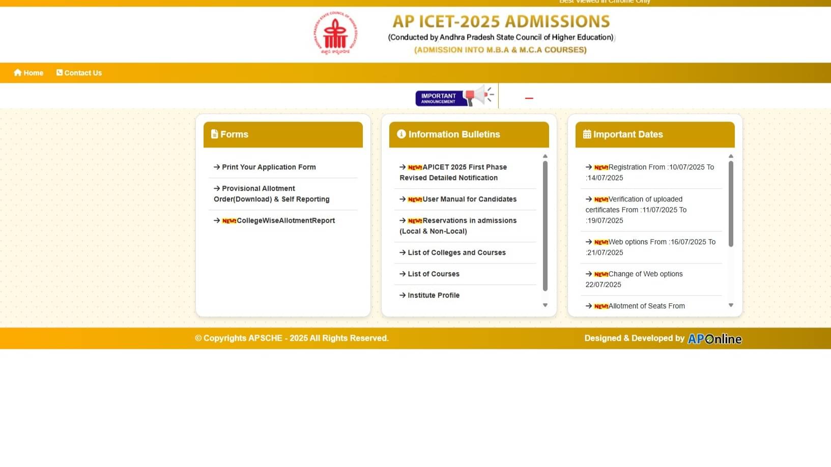 AP ICET Counselling 2025 Phase 1 Seat Allotment Result Out at icet-sche.aptonline.in, Check Here ...