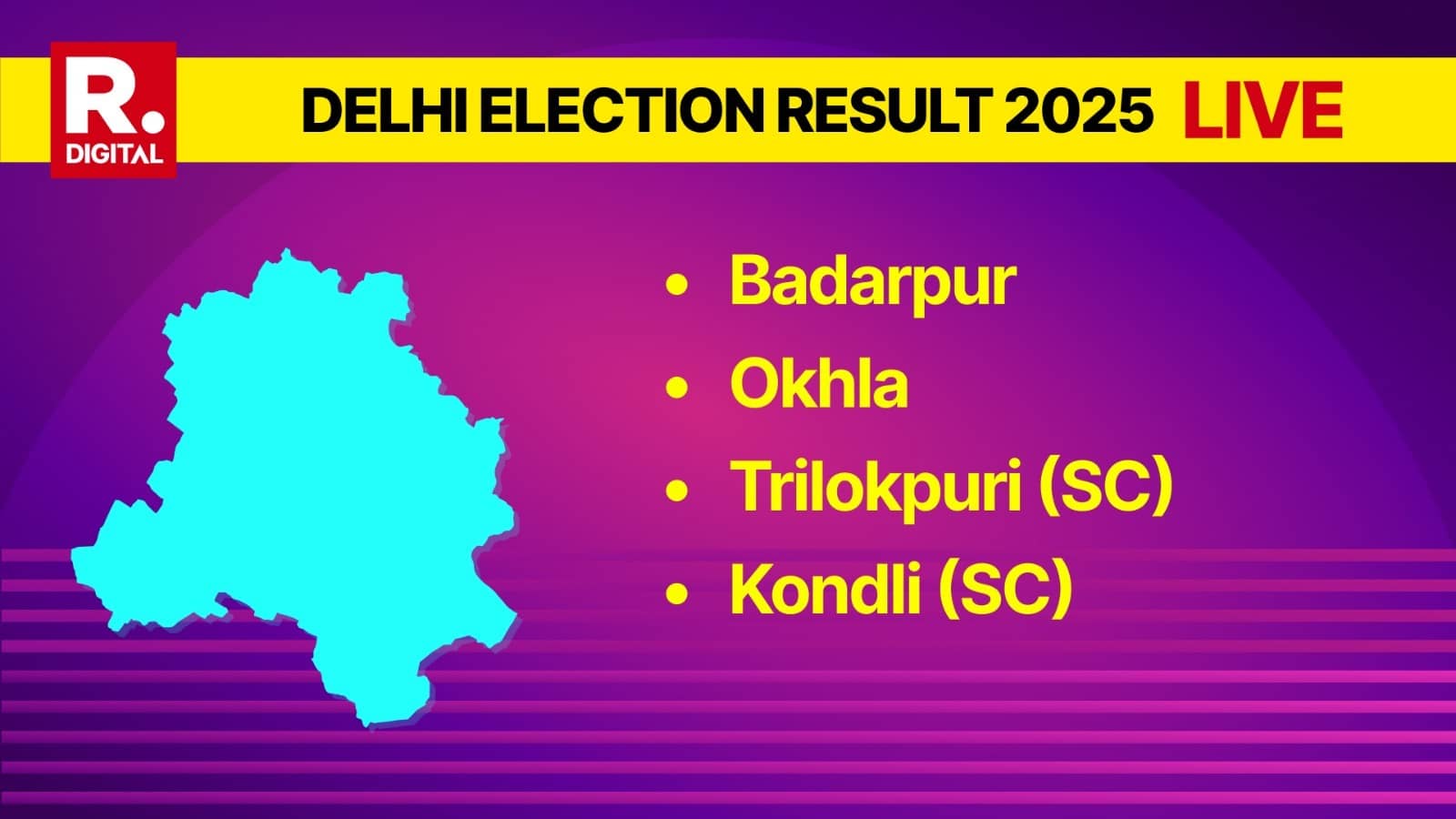 Delhi Election Results 2025: AAP Wins Badarpur, Okhla, Kondli; BJP Takes Trilokpuri | Republic World