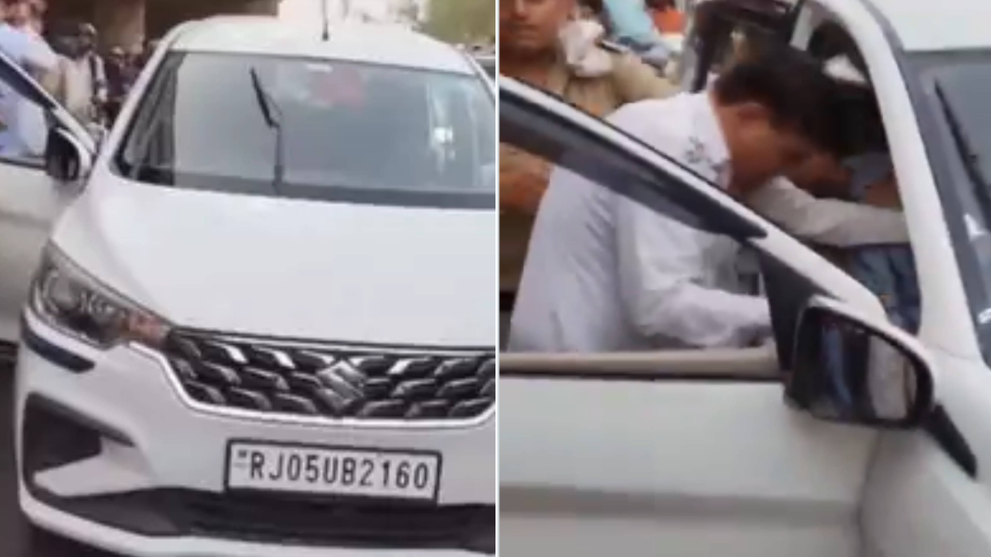 Viral Video Cab Driver In Haryanas Ballabgarh Tries To Escape Traffic