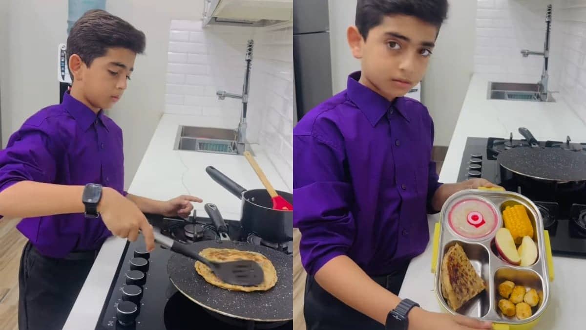 Viral Video: Young Boy Cooks His Own Tiffin Meal, Wows Viewers | Watch ...