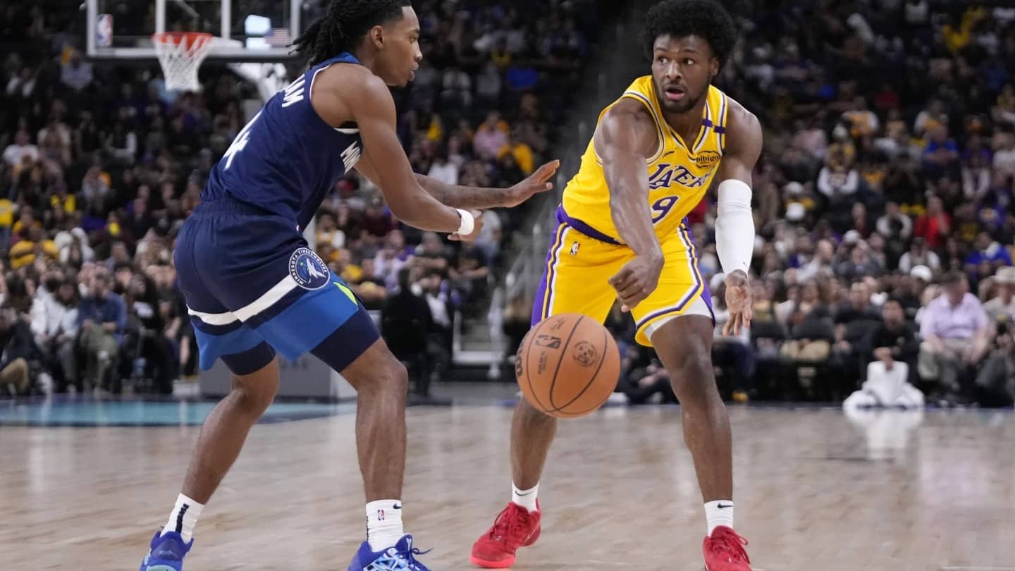 Bronny James hails 'new beginnings' in NBA debut, and LeBron is proud ...