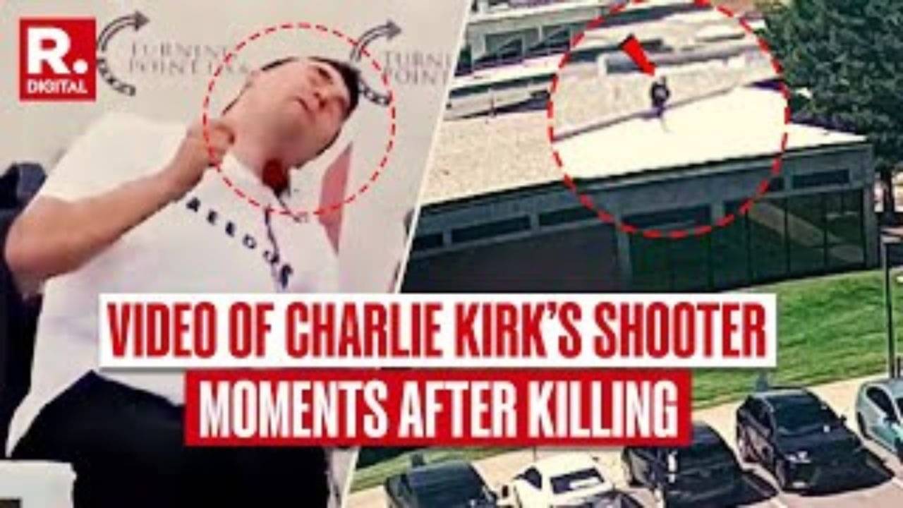 FBI Releases Video of Charlie Kirk Shooter Jumping Off Rooftop to Escape | Republic World