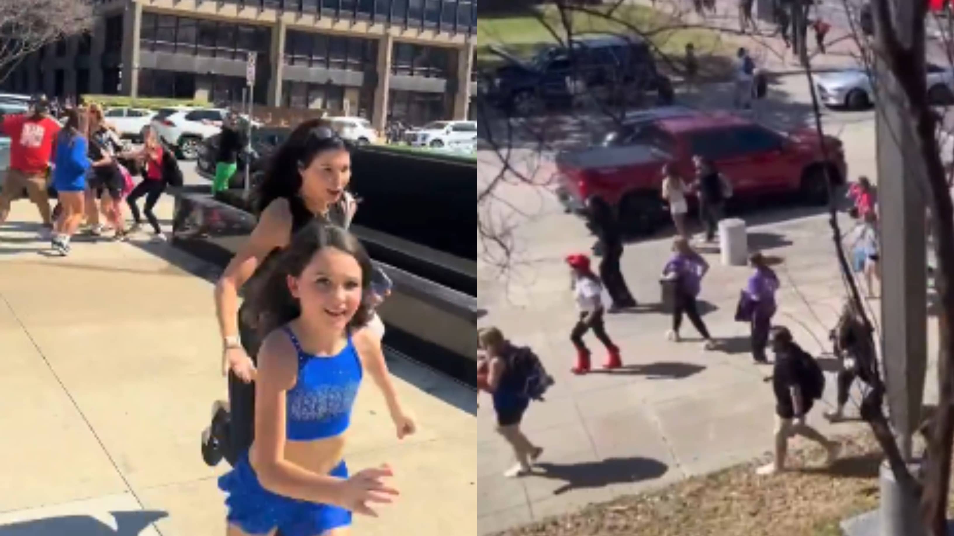 Cheerleaders Rush Off Stage Following 'Shooting Scare' at Dallas Event ...