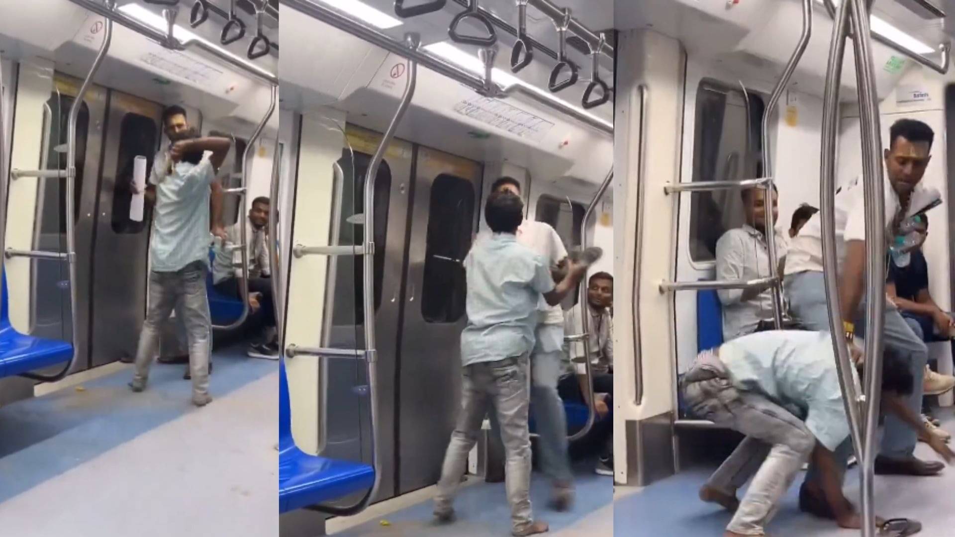 Commuter Slaps Fellow Passenger with Slipper in Delhi Metro Brawl ...