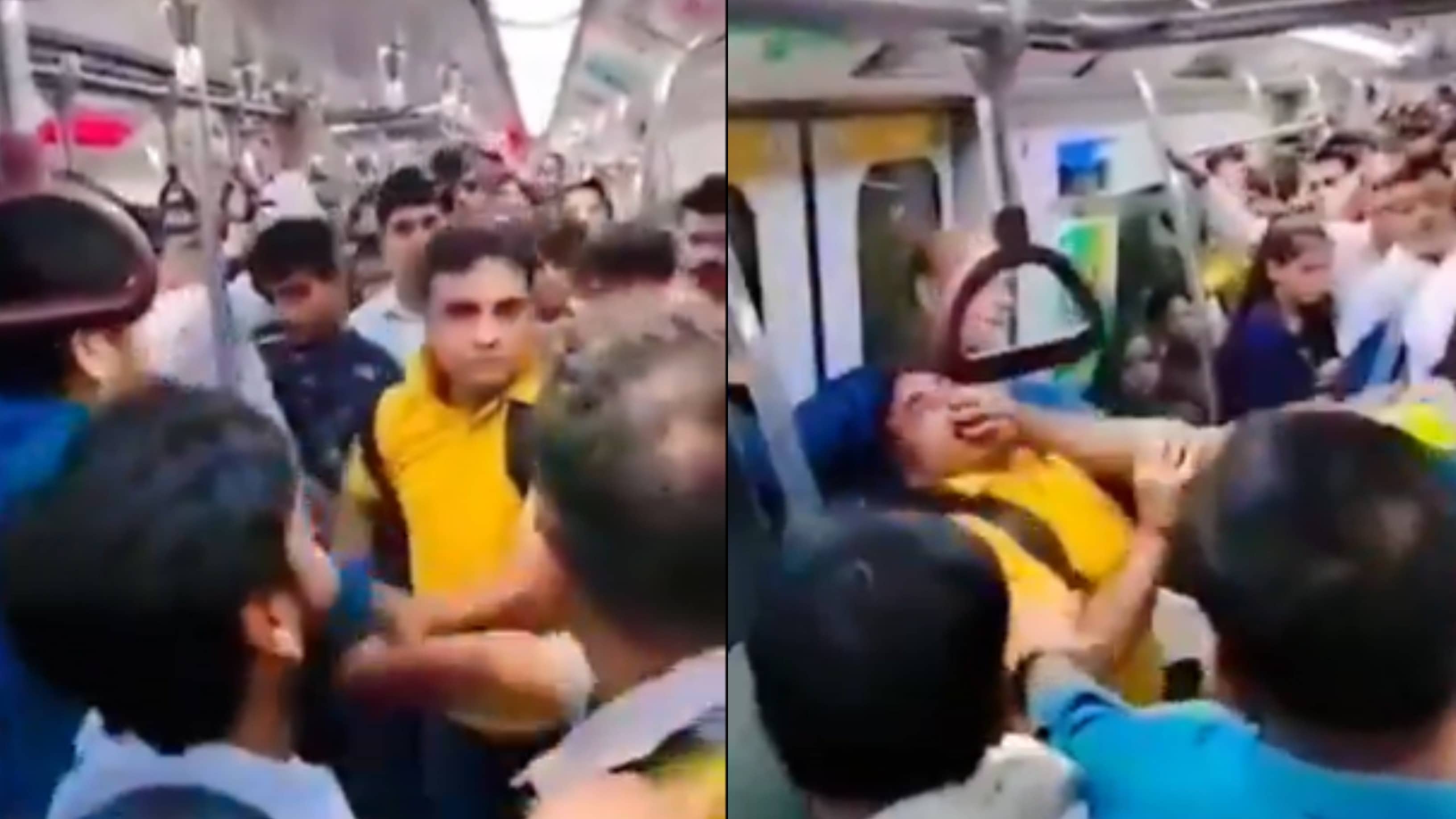 Viral Video: Fight Brakes Inside Delhi Metro Over Seat, Netizens React ...