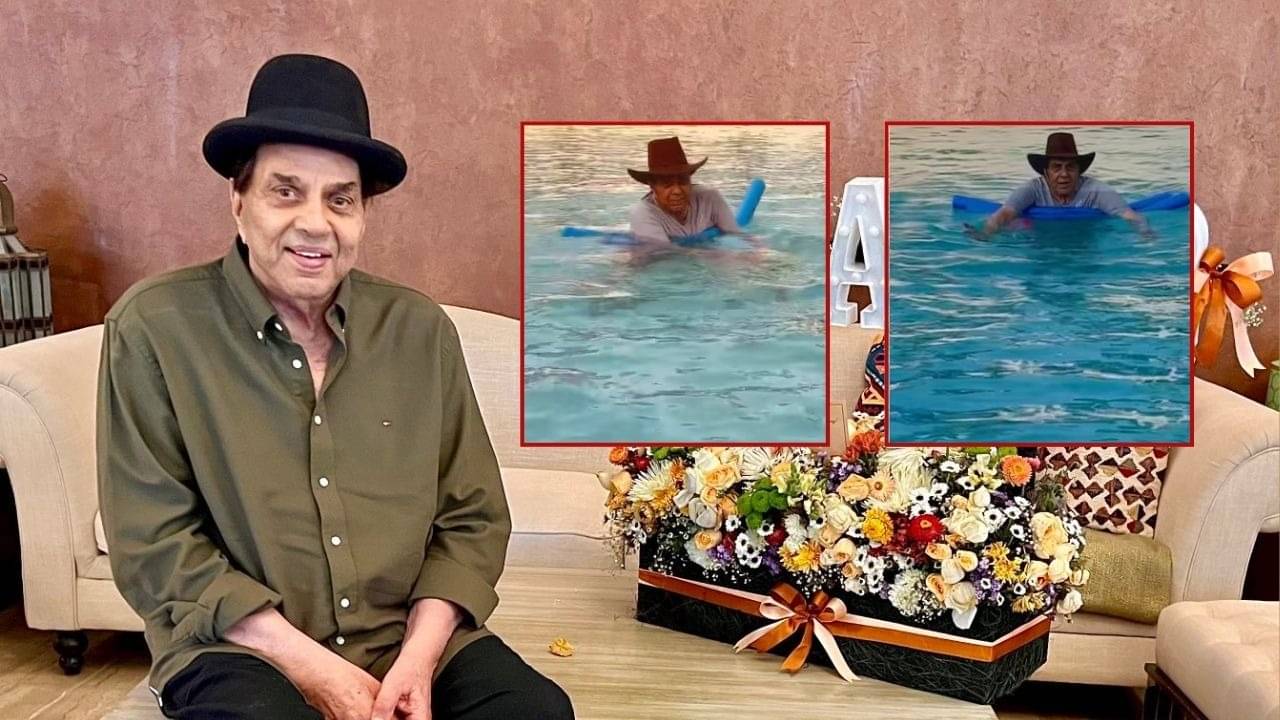 Dharmendra's Latest Workout Session In Swimming Pool At 89 Has ...
