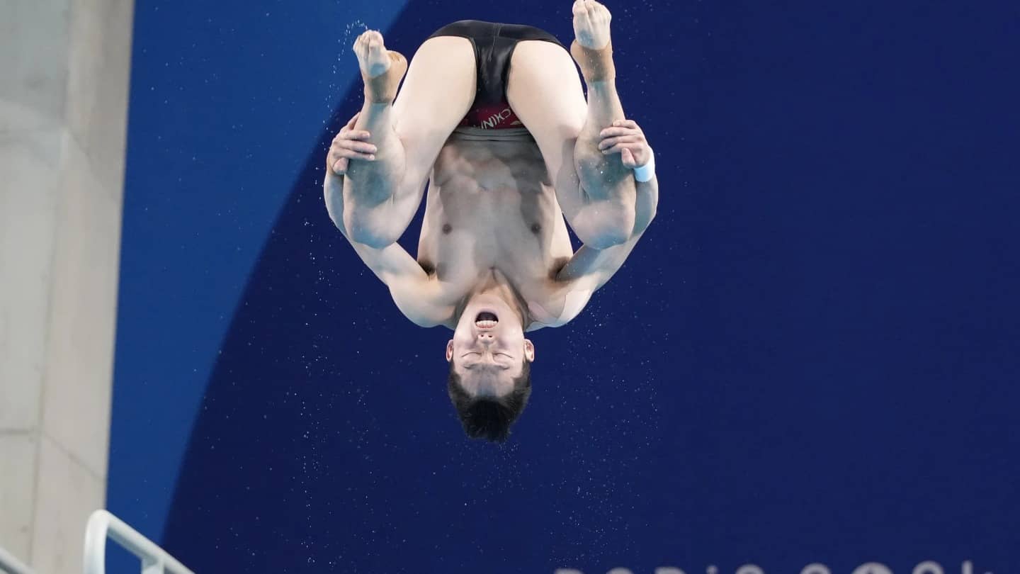 China goes 1-2 in semifinals of men's 3-meter springboard diving at ...