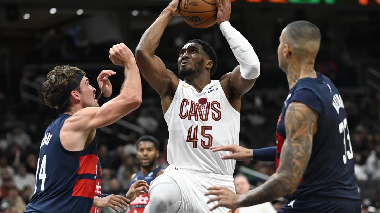 Mitchell, Allen lead Cavaliers to efficient 135-116 win over Wizards ...