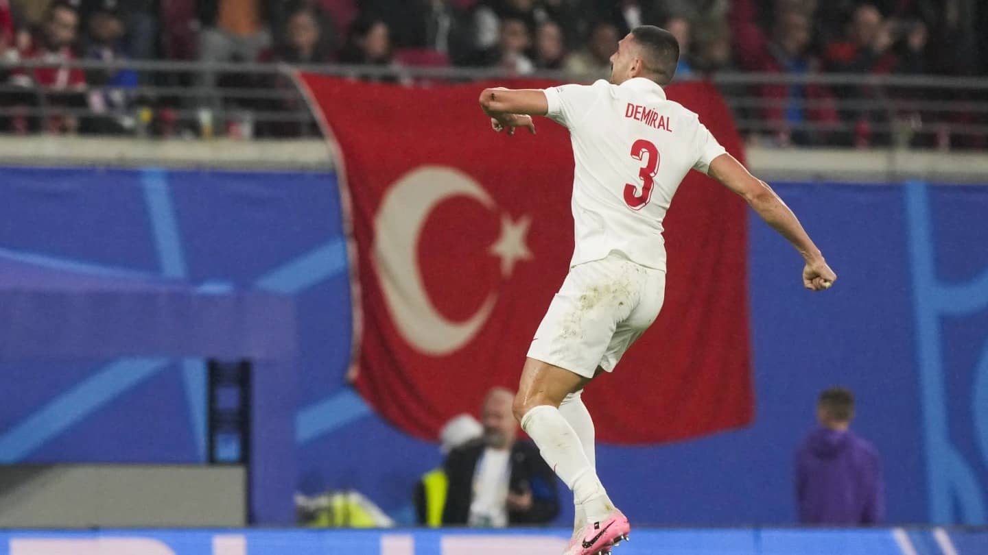Demiral nets a brace to help Turkey seal the last quarterfinals spot ...