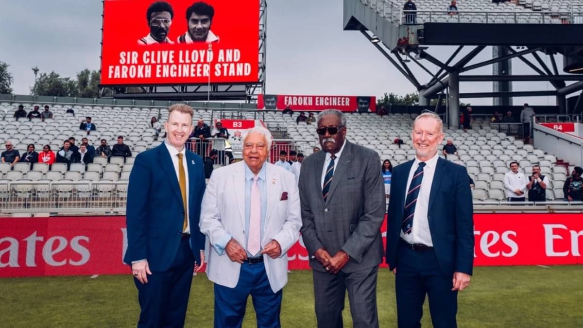 Cricket Legends Farokh Engineer And Clive Lloyd Honored With Stands ...