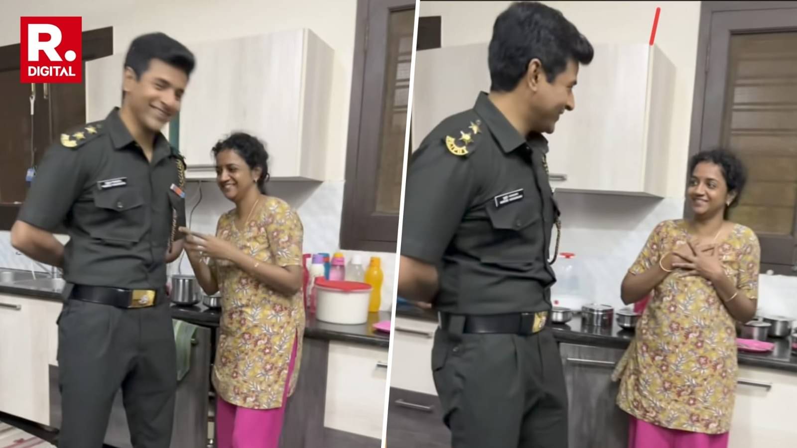 Sivakarthikeyan Dresses Up As Major Mukund, Surprises Wife Aarthy Amaran Style On Birthday ...