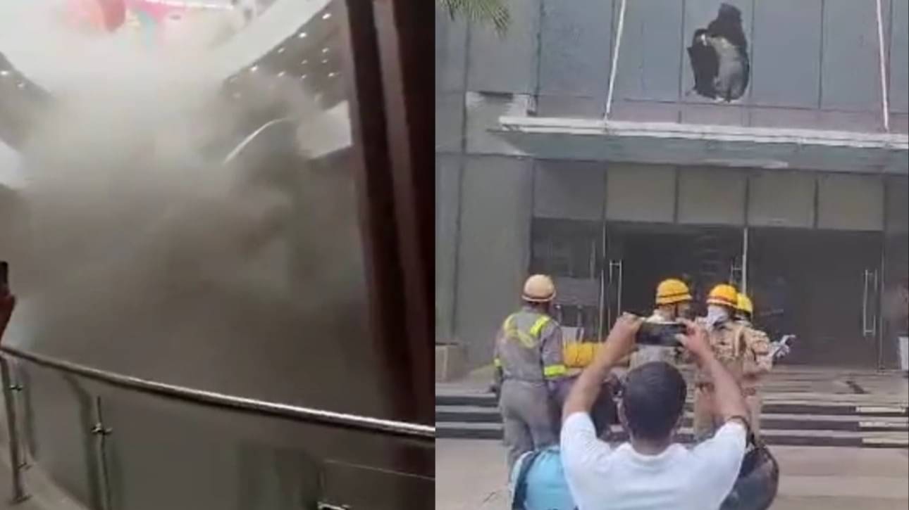 Breaking Massive Fire Breaks Out At Noidas Logix Mall Republic World 