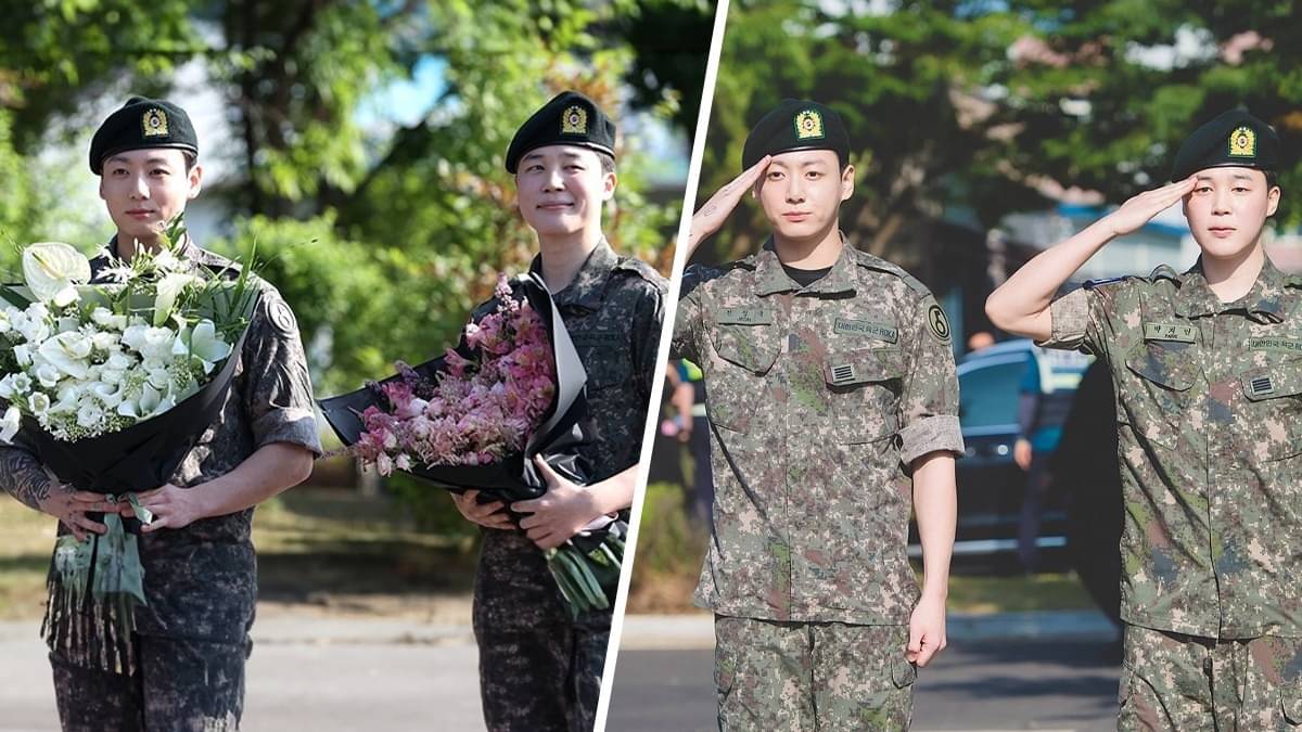 After V And RM, BTS Members Jimin, Jungkook Return From Mandatory Military Service | First ...