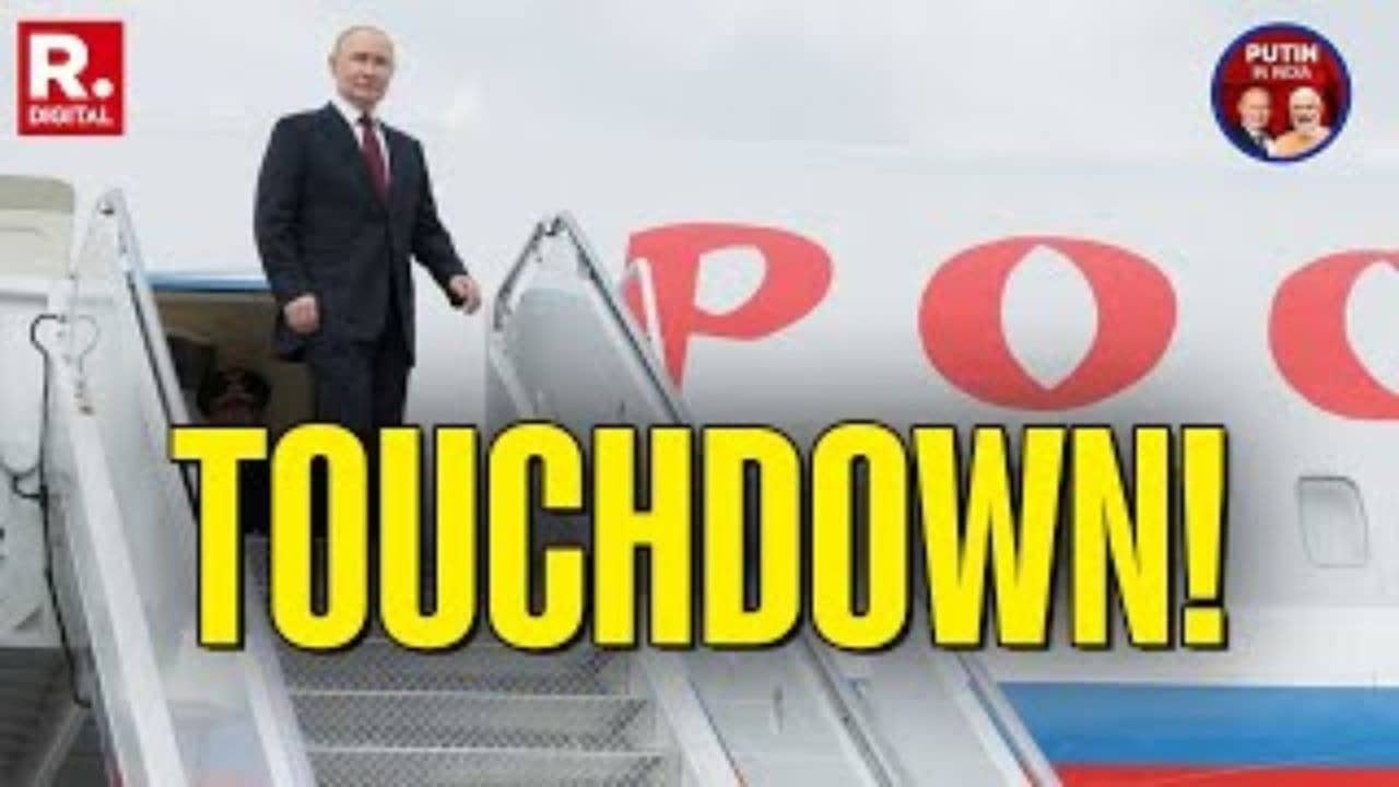 First Visuals Of President Putin's Plane Landing At Delhi's Palam ...
