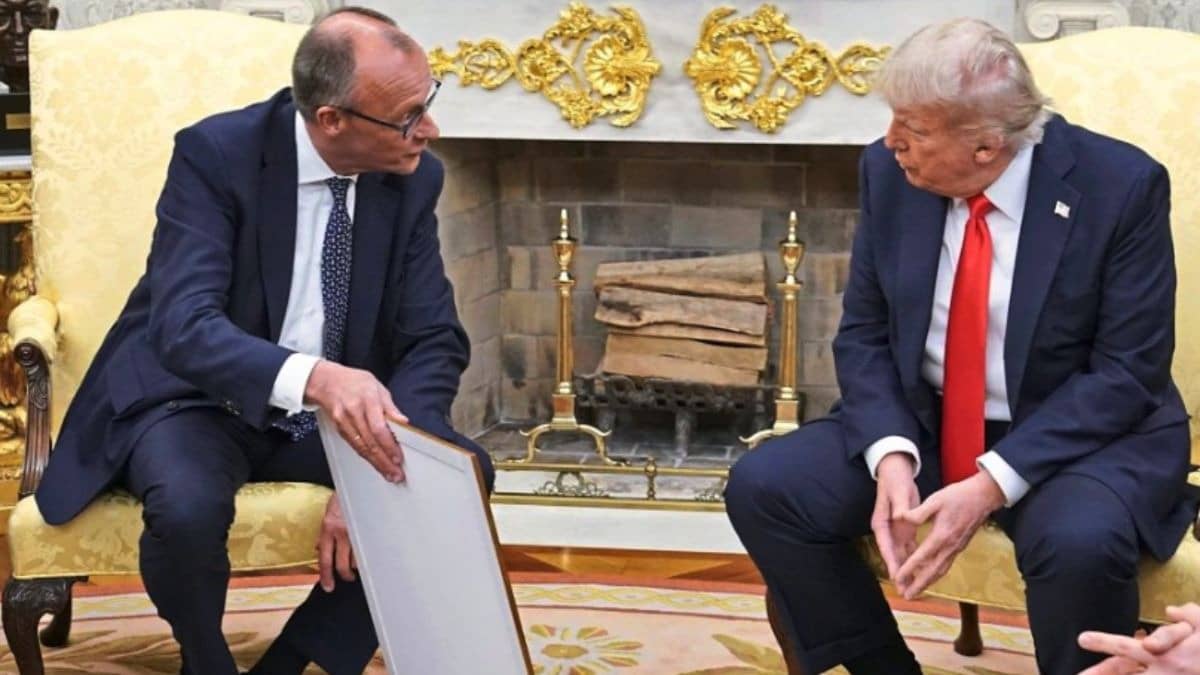 German Chancellor Merz Gifts Trump Grandfather’s Birth Certificate ...