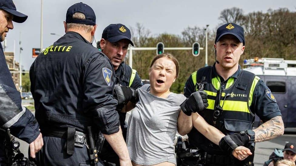 Greta Thunberg Detained in Denmark's Copenhagen During Gaza War Protest ...