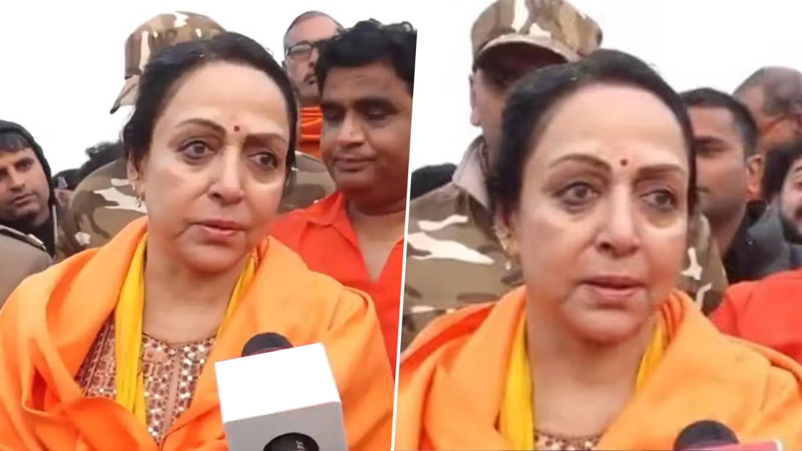 Maha Kumbh 2025: Hema Malini Takes Holy Dip At Triveni Sangam On Mauni ...