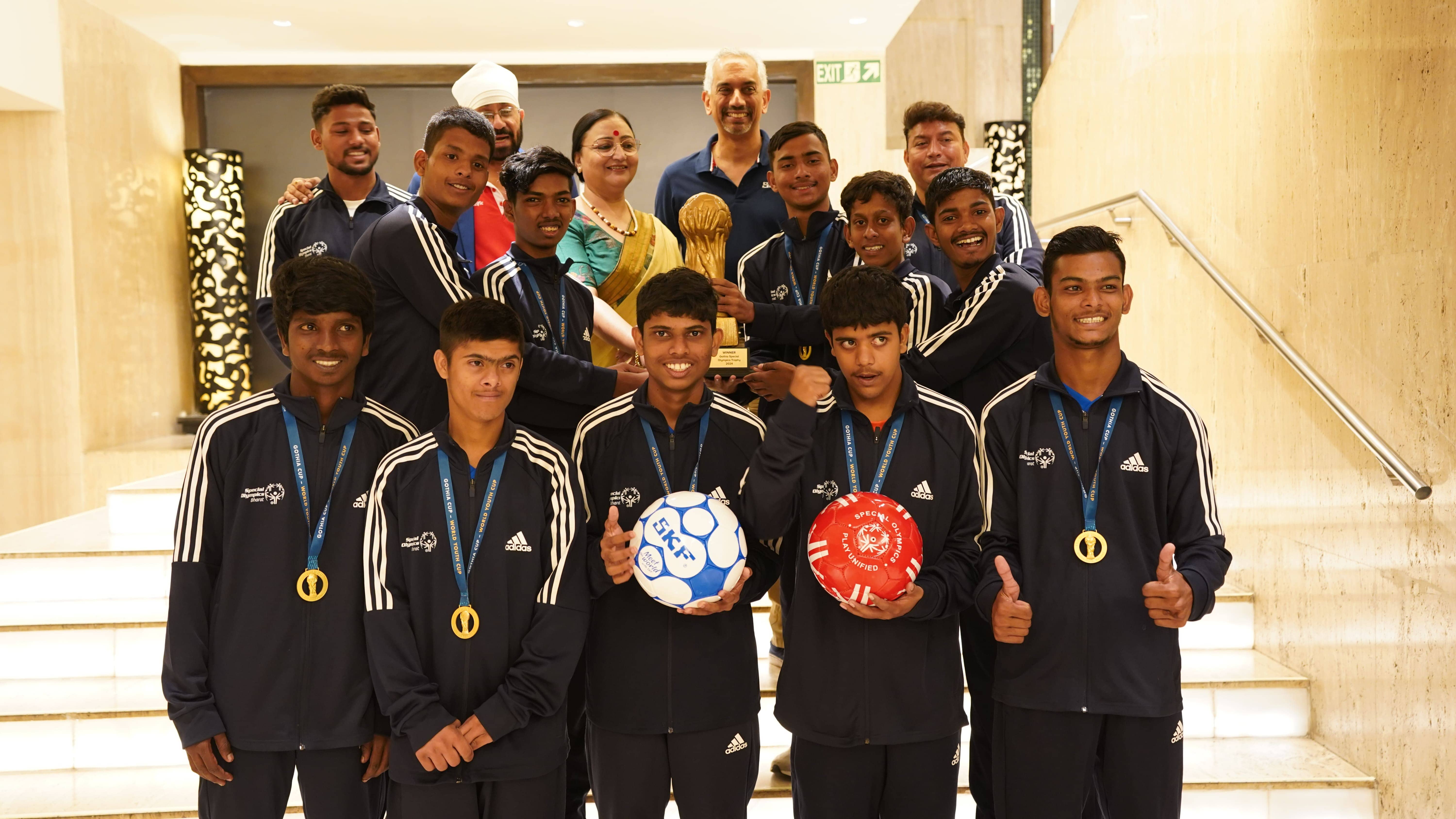 India Football Team Backed By Special Olympics Bharat Return Home By ...