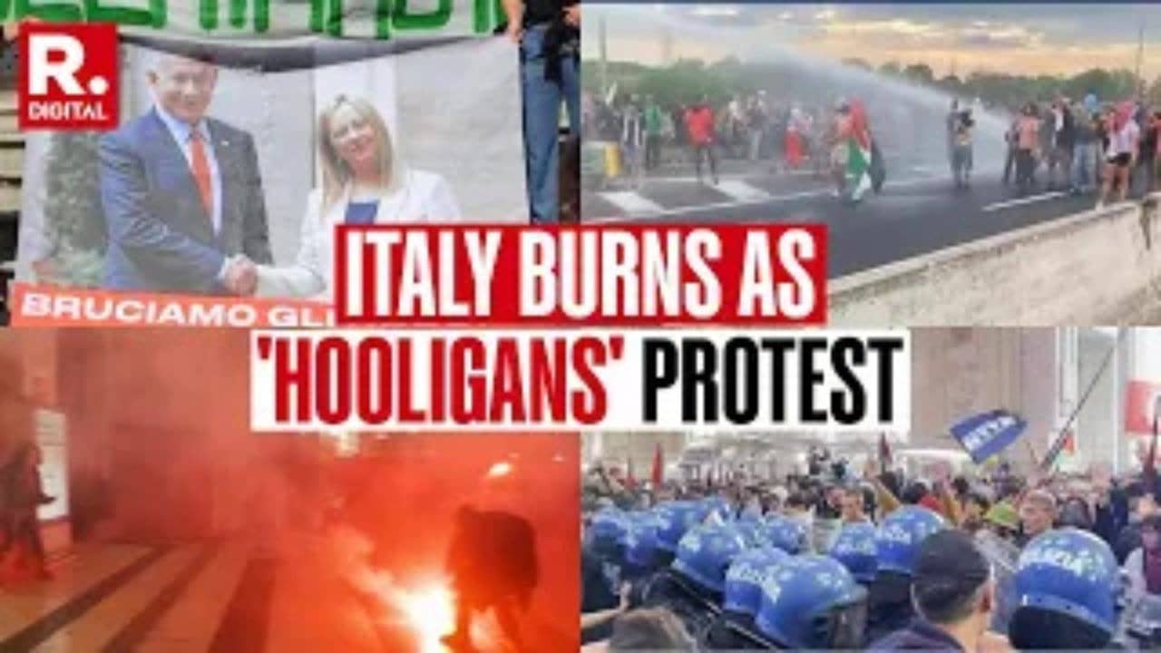 Italy Protests: 100k Join Strike Against Israel, Push PM Meloni to ...