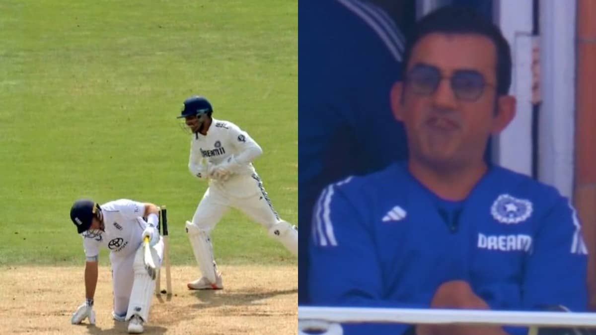 Gautam Gambhir's Reaction After Washington Sundar Clean Bowls Joe Root ...