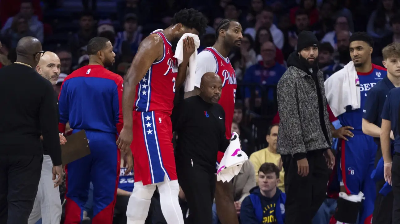 Joel Embiid Sustained A Sinus Fracture When He Was Stuck In The Face In ...