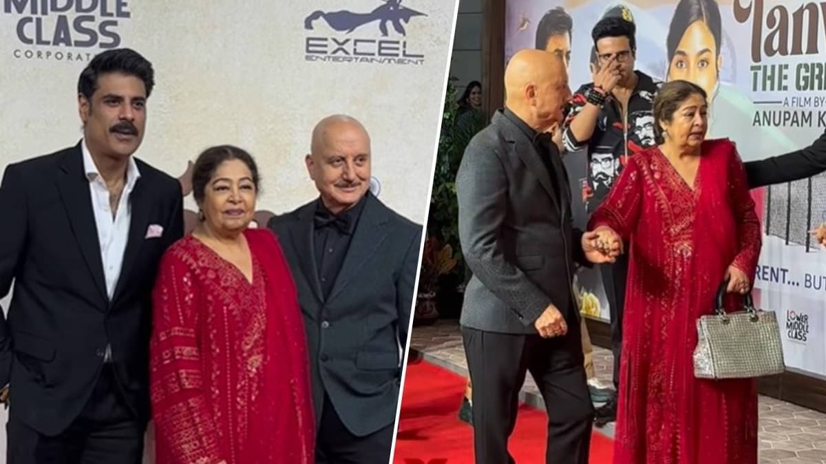 Amid Health Concerns, Kirron Kher Makes Rare Appearance To Support Husband Anupam Kher At Tanvi ...