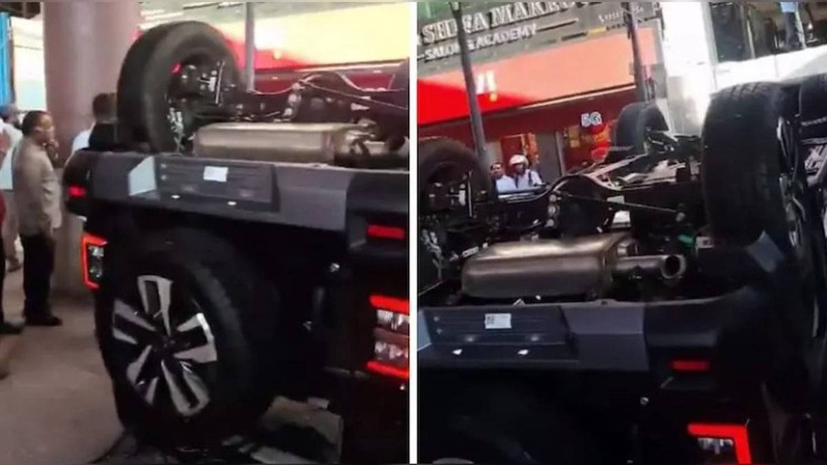 'Lemon Ritual' Gone Wrong: New Thar Crashes From 1st Floor In Delhi Showroom, Video Viral ...