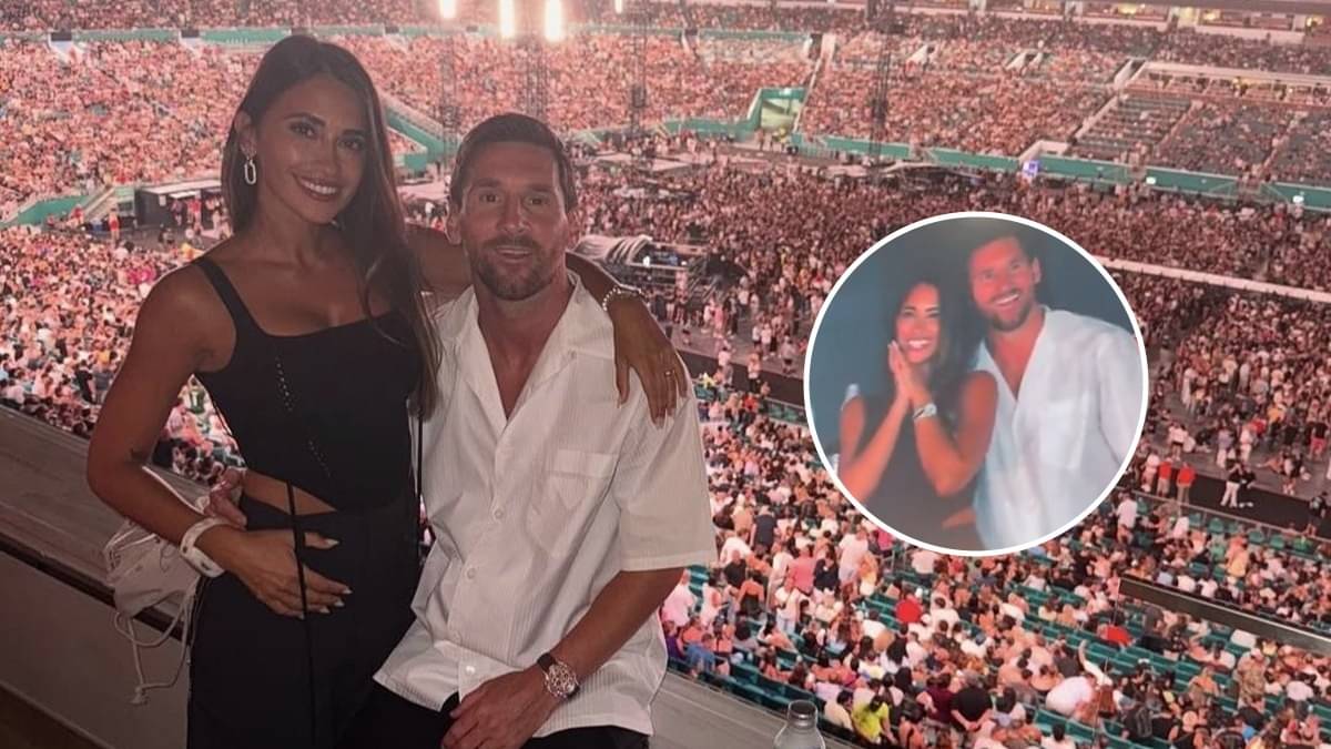 Kiss Cam At Coldplay Concert Features Footballer Lionel Messi With Wife ...