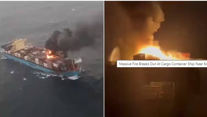 Maersk reports fire incident on vessel off western coast of India ...