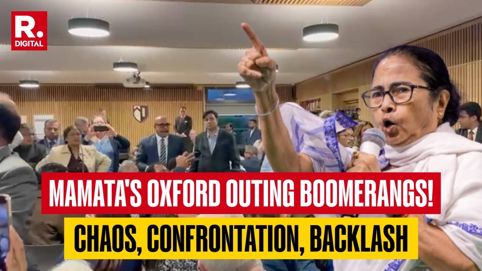 Mamata Banerjee's Oxford Seminar Speech Erupts into Chaos & Fumes: CM Confronted Live on Tata ...
