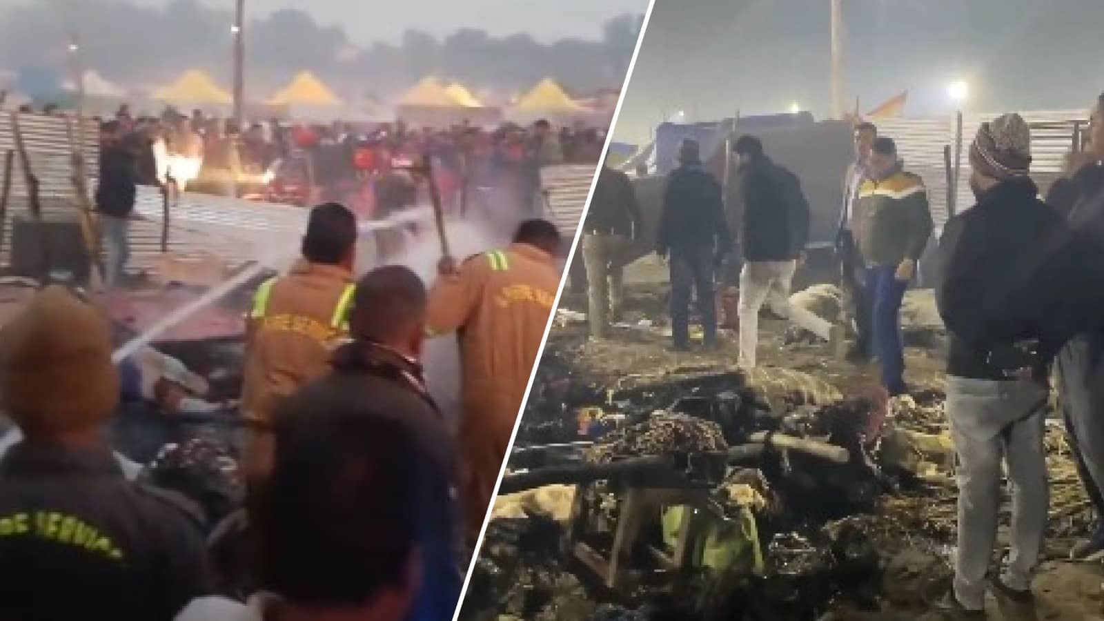 Massive Fire Breaks Out at Prayagraj Magh Mela, Tents and Shops Gutted ...