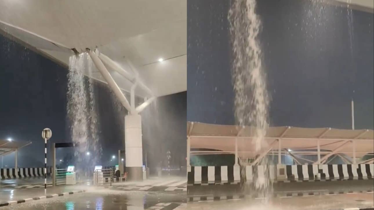 Video: Visuals of Delhi Airport's Terminal-1 Moments Before Roof ...