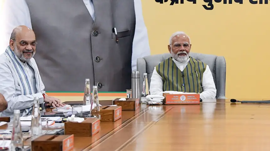 BJP Holds Meeting In Amit Shah's Office For Delhi Assembly Polls ...