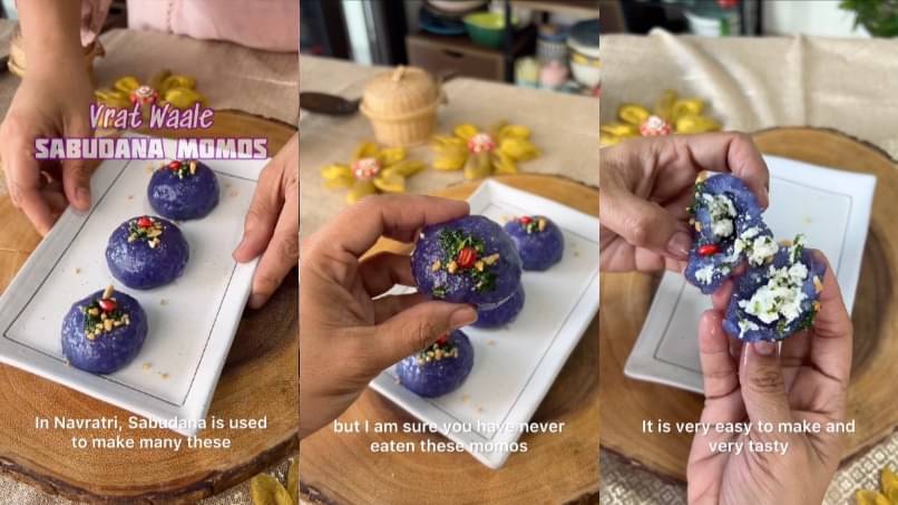 Savour This Viral Blue Sabudana Momos In Your Vrat Diet; Colourful And ...