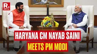 Nayab Singh Saini Meets PM Modi After BJP's Historic Hat-Trick In ...