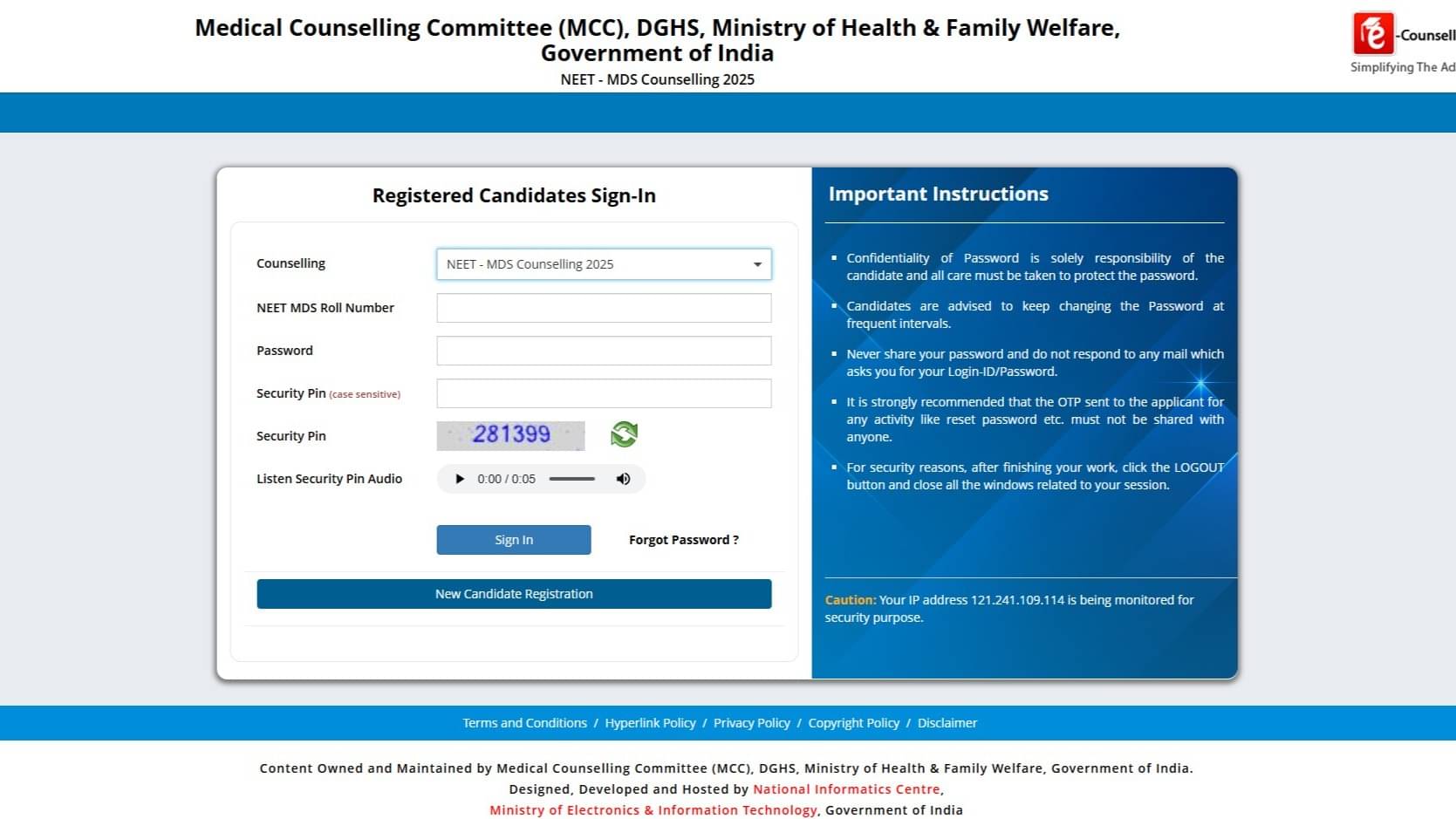NEET MDS Counselling 2025 Round 2 Registration Begins at mcc.nic.in, Direct Link to Apply Here ...