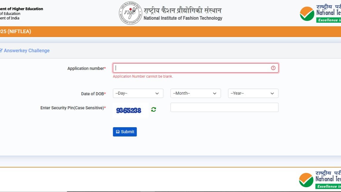 NIFT Answer Key 2025: Objection Window Closes Today at exams.nta.ac.in ...