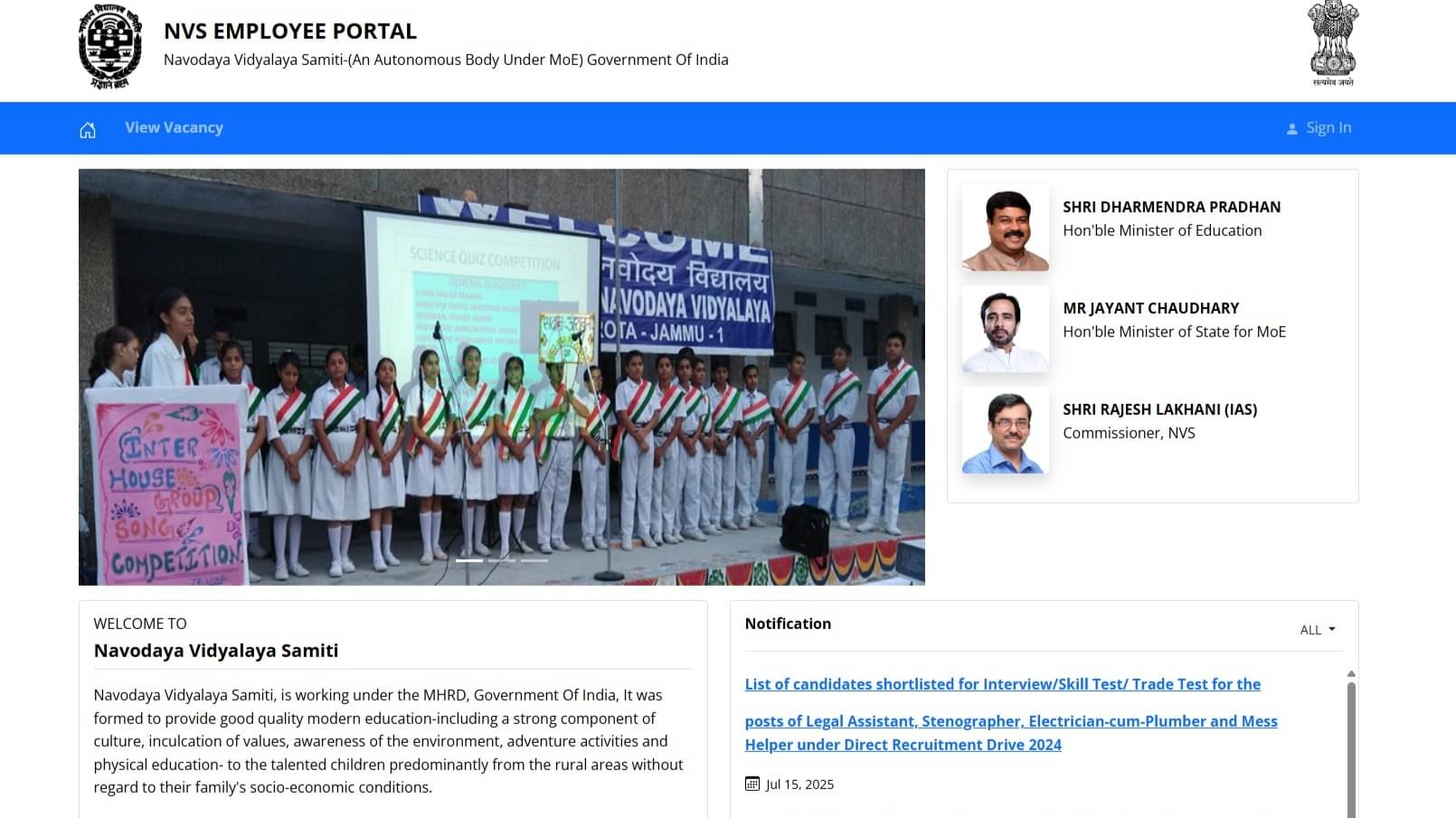 NVS Result 2025 Declared for Non-Teaching Posts at navodaya.gov.in ...