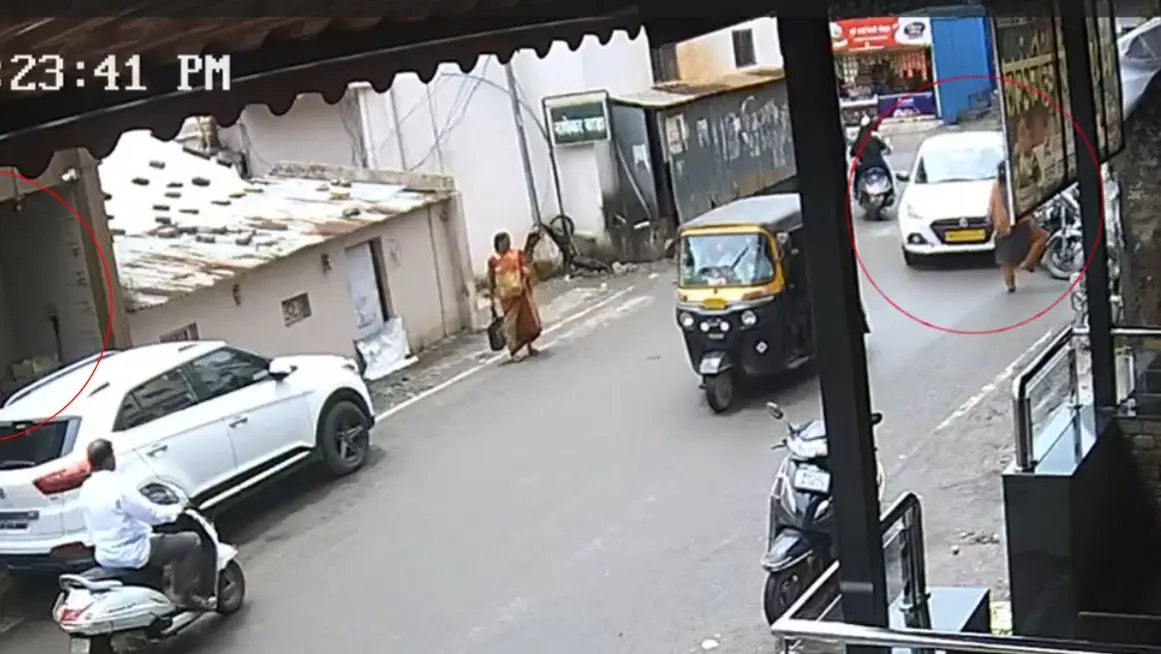 Pimpri-Chinchwad Hit-And-Run: Speeding Taxi Crashes into Woman, Flees from the Scene | VIDEO ...