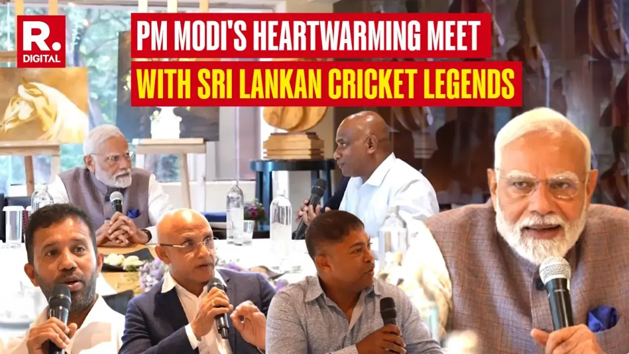 PM Modi Shares a Light Moment with Sri Lanka’s Cricket Icons | Republic ...