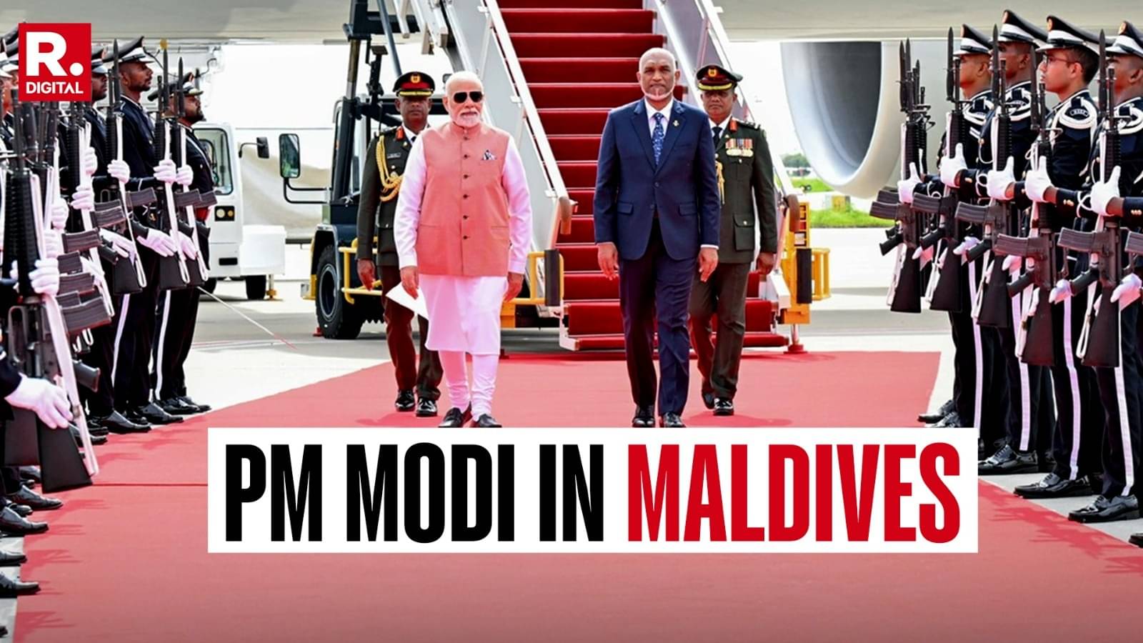 PM Modi Arrives To Warm Welcome In Maldives, Received By President Muizzu | Republic World