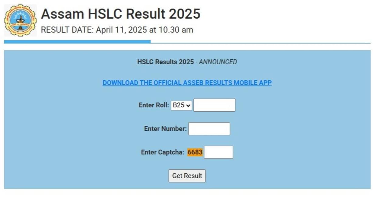 SEBA Assam HSLC Result 2025: Assam Class 10th Result OUT, Direct Link ...
