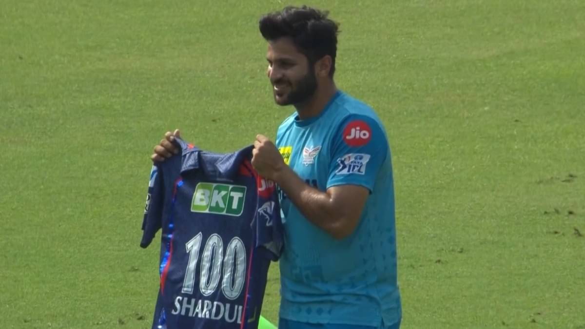 Shardul Thakur Presented With Commemorative Jersey By LSG Upon Making His 100th Appearance In ...