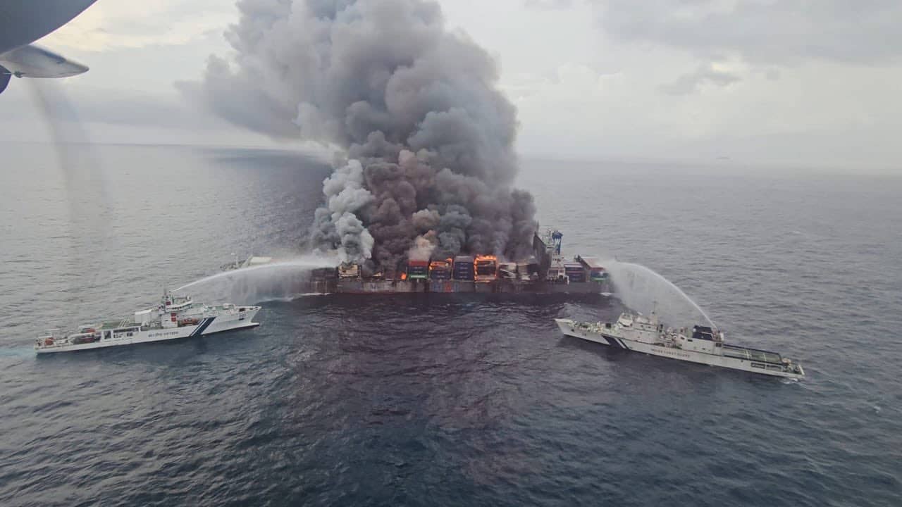 The Burning Ship: New Video Shot From Aircraft Captures Massive Blaze ...